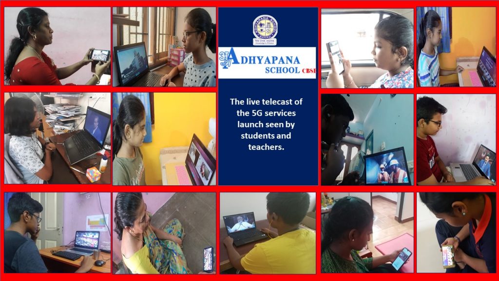 Live Telecast of 5G Services watched by Adhyapana School Students ...